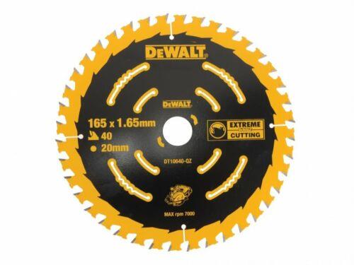 Dewalt DT10640-QZ Cordless Extreme Framing Circular Saw Blade 165 x 20mm x 40T . Screw Centre ...